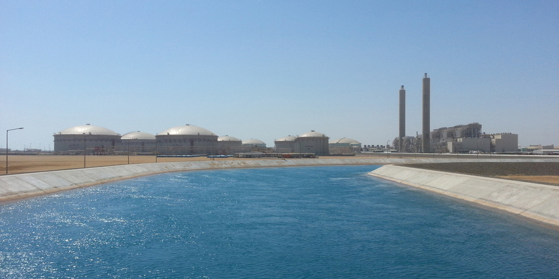 The Medina-Yanbu Power Plant and Desalination Plant in Yanbu, Saudi Arabia